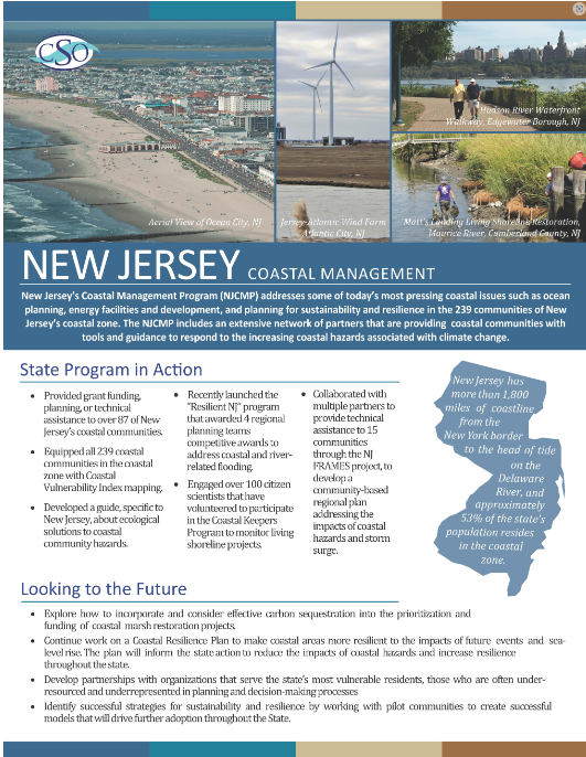 New Jersey Coastal Management Fact Sheet - Coastal States Organization