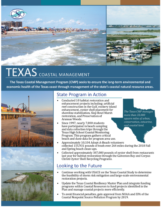 Texas Coastal Management Fact Sheet - Coastal States Organization